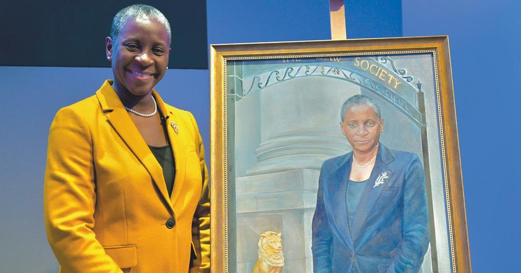 Picture of a pioneer: Official portrait of former Law Society president ...