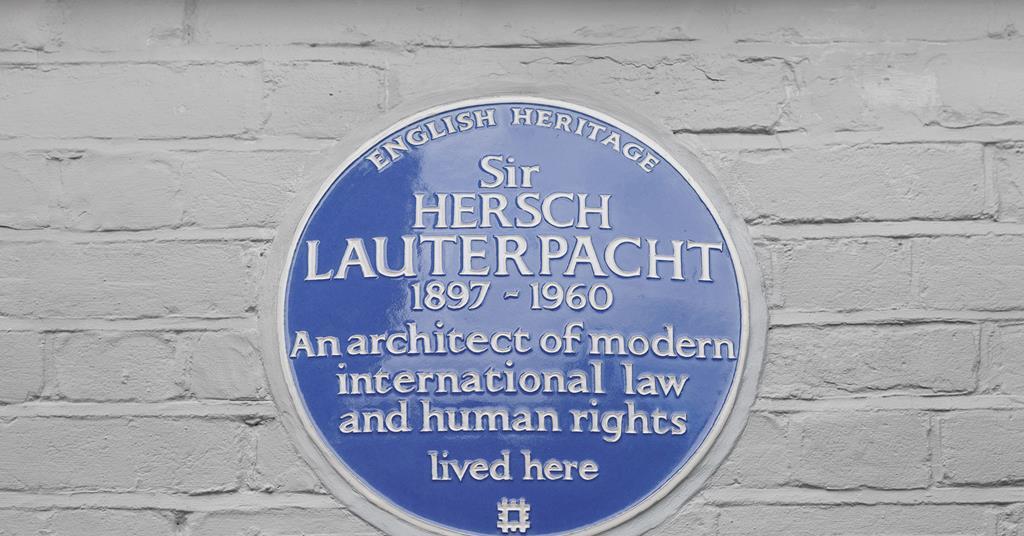 Plaque of respect for Sir Hersch | News | Law Gazette